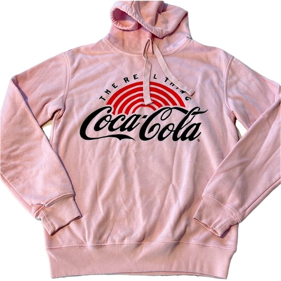 Coca Cola | Tops | Pink Cocacola Coke Hoodie Sweatshirt | Poshmark